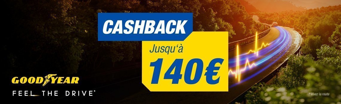 Cashback jusqu'a 140€ sur les pneus Goodyear ! @ 123pneus.fr